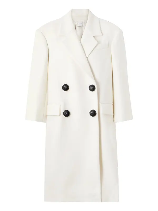 Givenchy Oversized Double-breasted Wool Coat - White