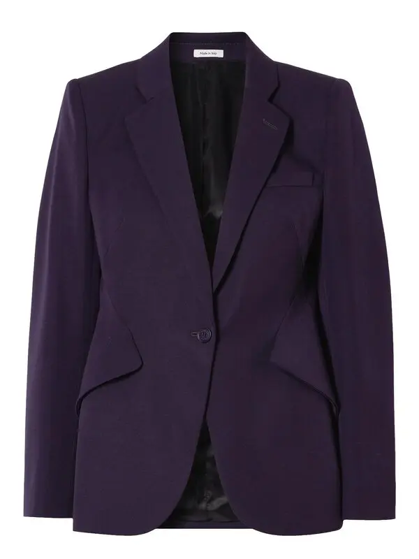 Alexander McQueen Fitted Wool Blazer - Purple