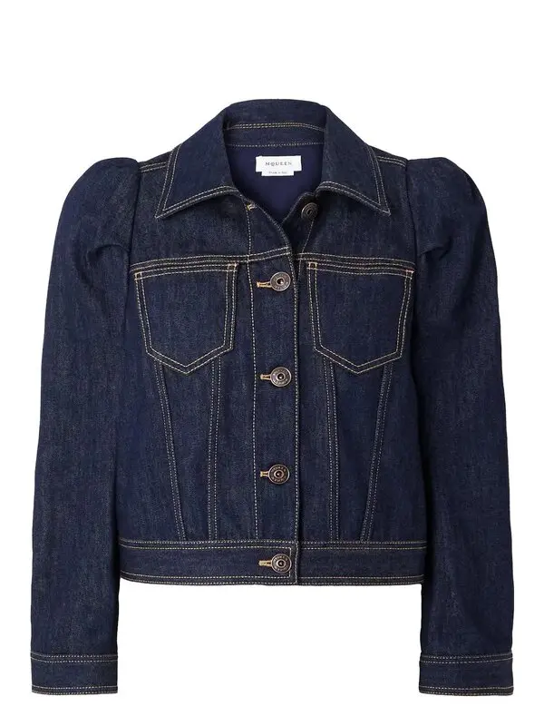 Alexander McQueen Denim Trucker Jacket - Blue
