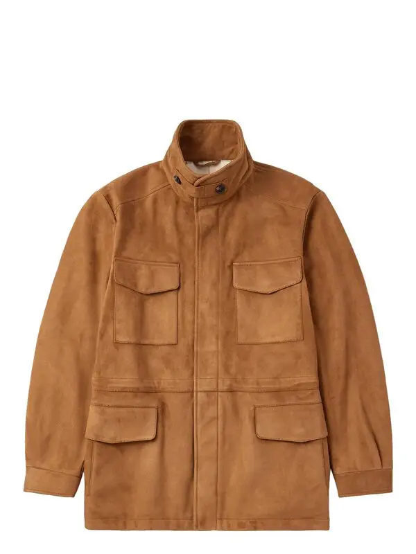 Loro Piana Suede Field Jacket - Brown
