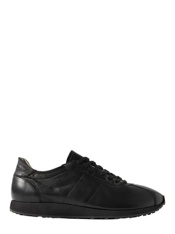 THE ROW Mica Leather Sneakers - Black