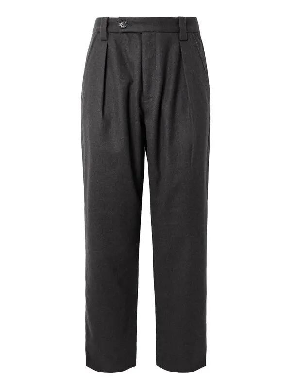 A.p.c. Renato Straight-leg Wool-blend Trousers - Gray