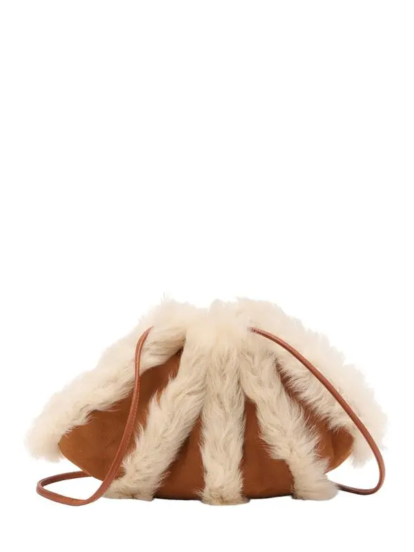 Ulla Johnson Adria Shearling Crossbody Handbag - Sierra