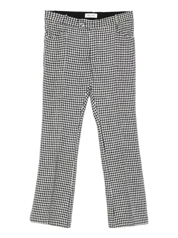 ERNEST W. BAKER Houndstooth Wool Trousers - Black