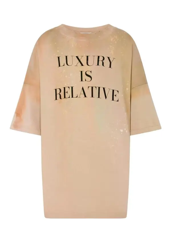 Moschino Bleached Cotton T-shirt - Brown