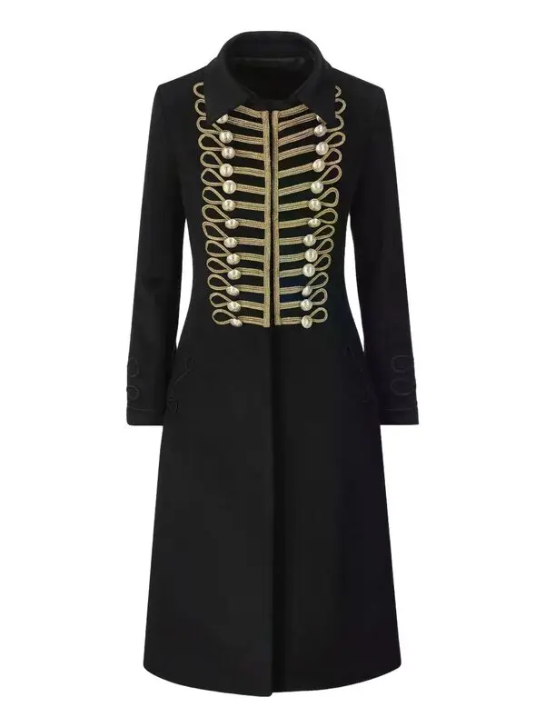 IL TABARRO Military-style Braid Coat - Black