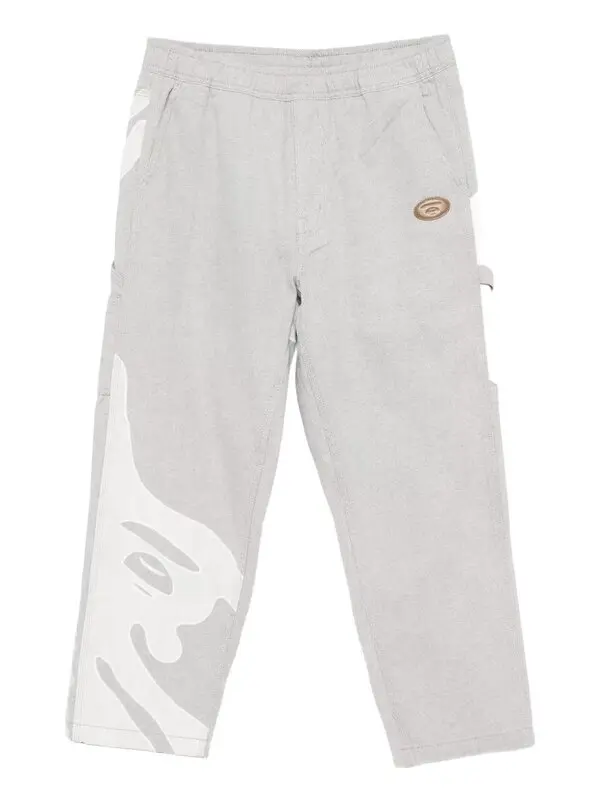AAPE BY *A BATHING APE® Logo-patch Trousers - Grey