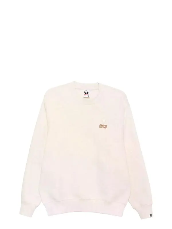 AAPE BY *A BATHING APE® Logo-appliqué Sweatshirt - Neutrals