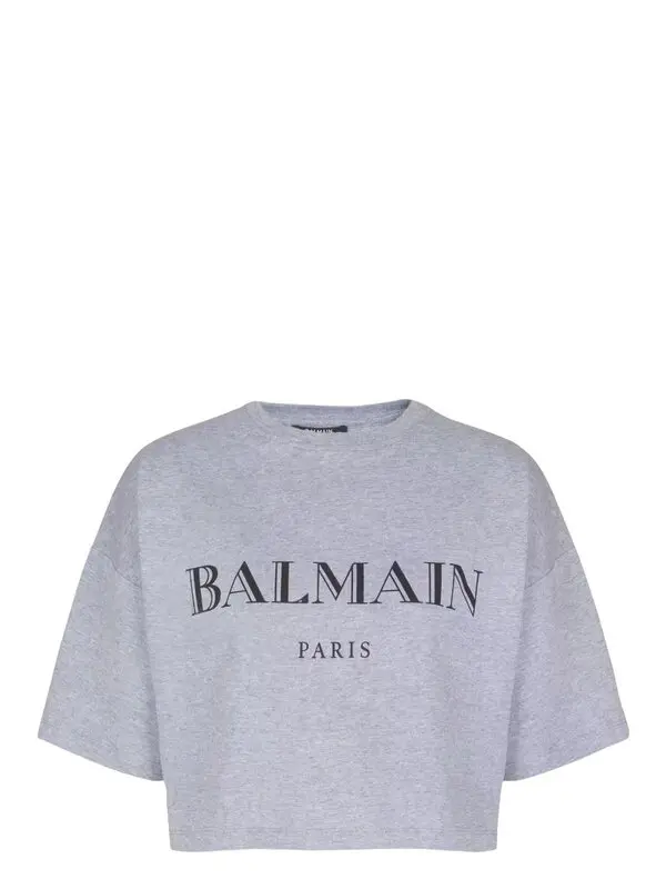 Balmain Logo-print T-shirt - Grey