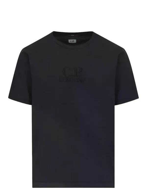 C.P. COMPANY Embroidered-logo T-shirt - Black