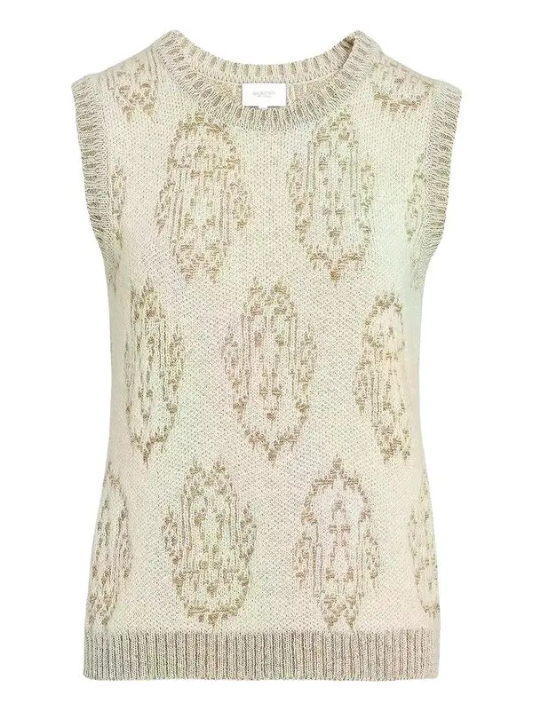 Giambattista Valli Ikat-pattern Sleeveless Vest - Neutrals