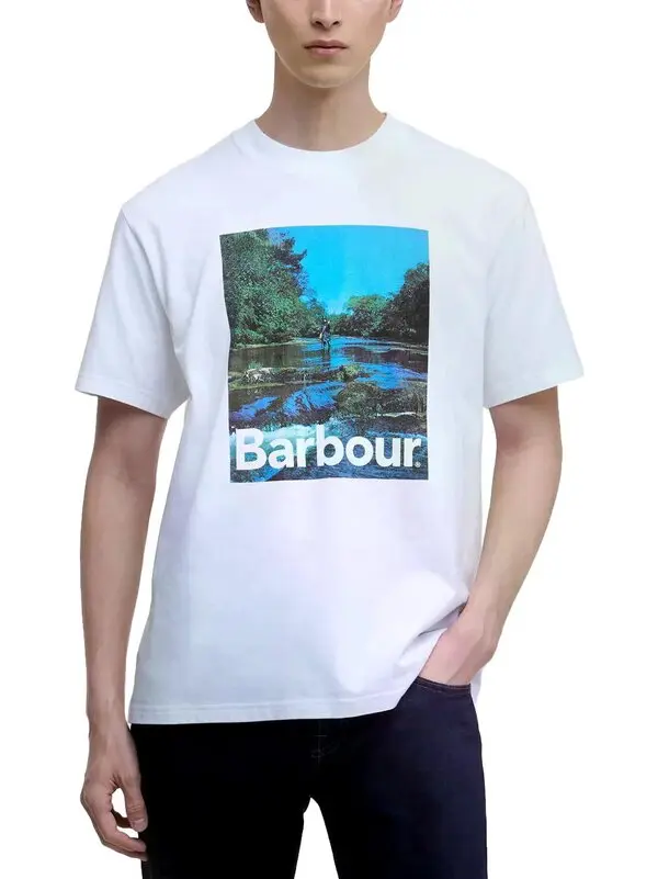 Barbour Landscape-print T-shirt - White