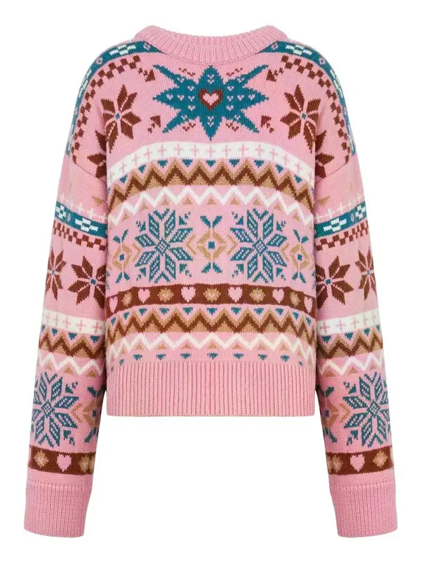 Moschino Fairisle Wool Sweater - Pink