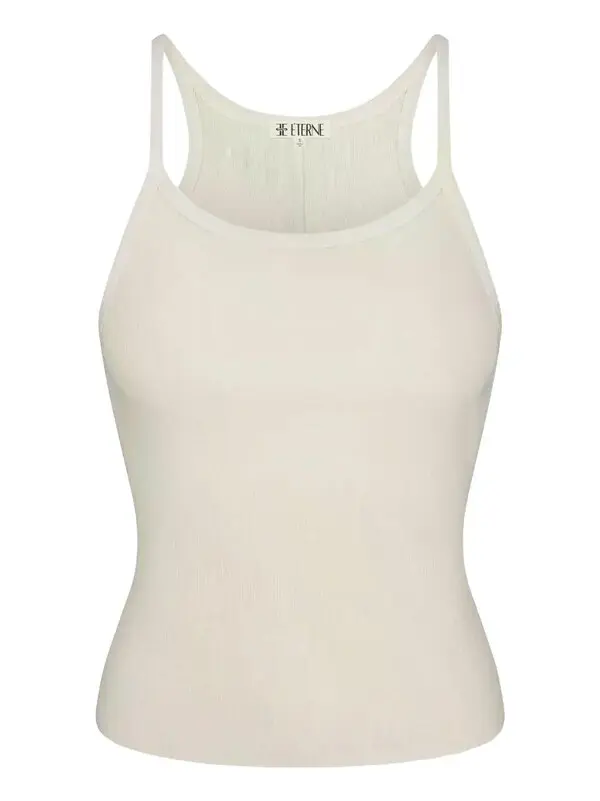 Eterne Ribbed Tank Top - White