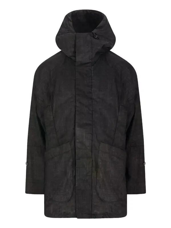 MASSIMO OSTI STUDIO Hooded Patch-pocket Jacket - Black