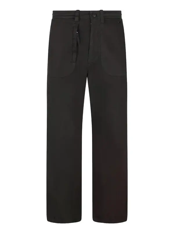 MASSIMO OSTI STUDIO Patch-pocket Trousers - Black