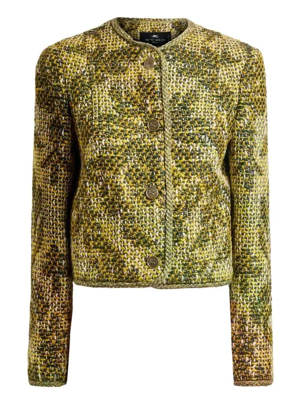 Etro Basketweave Jacquard Jacket - Green