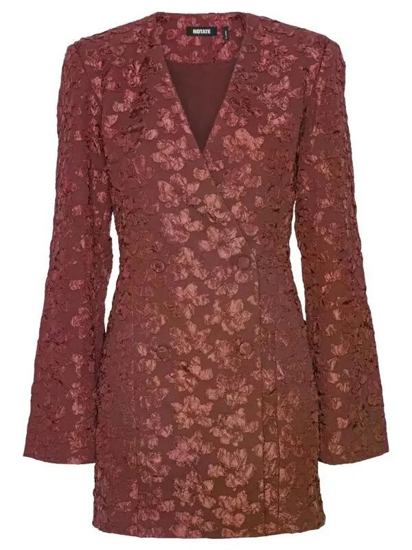 ROTATE BY BIRGER CHRISTENSEN Jacquard Blazer Dress - Red