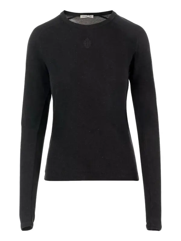 BY MALENE BIRGER Logo-embroidered Crew Neck Sweater - Black