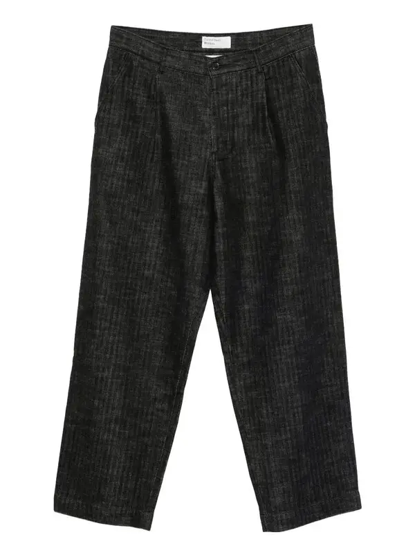 Universal Works Pleated Pocket Trousers - Black