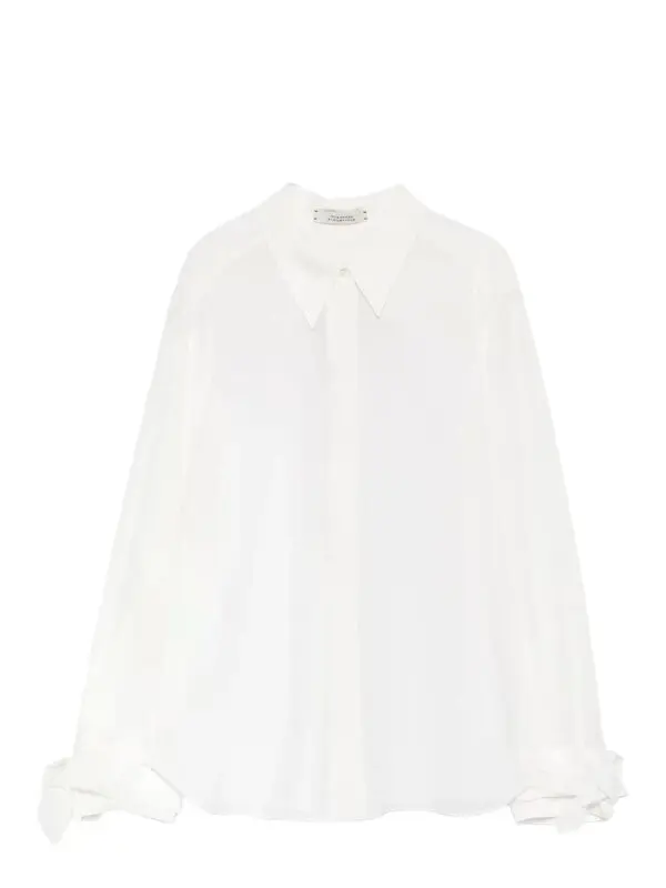 Dorothee Schumacher Tie-cuff Crepe Top - White