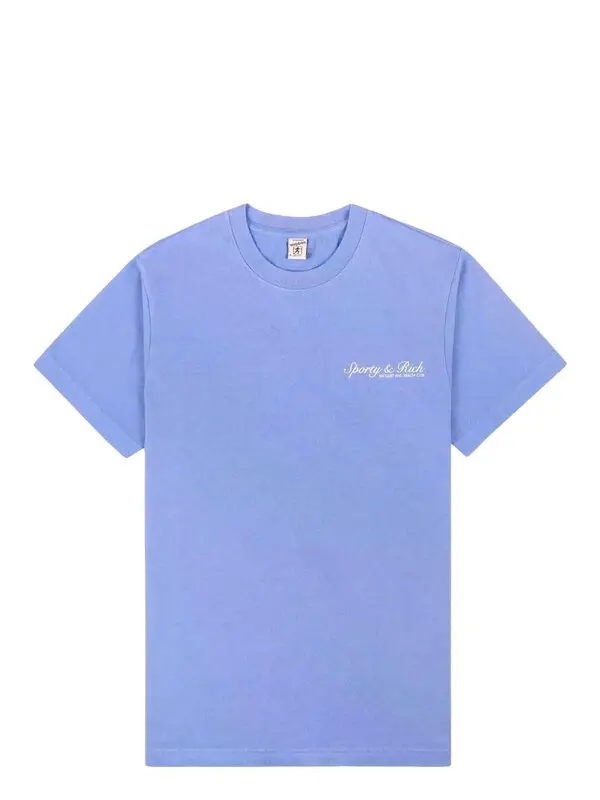 SPORTY & RICH Embroidered Logo T-shirt - Blue
