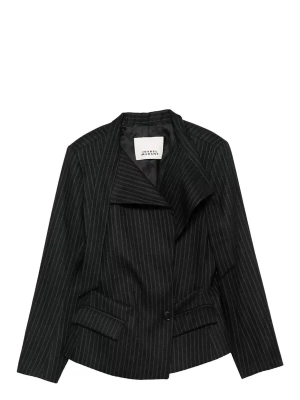 Isabel Marant Nelvia Pinstripe Blazer - Black