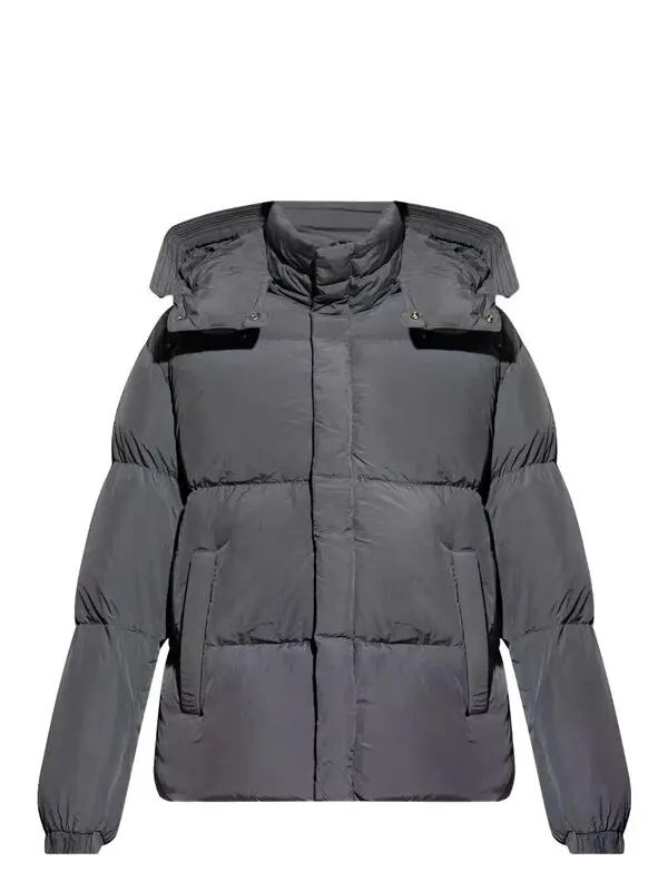 Diesel Hooded Puffer Jacket - Grey