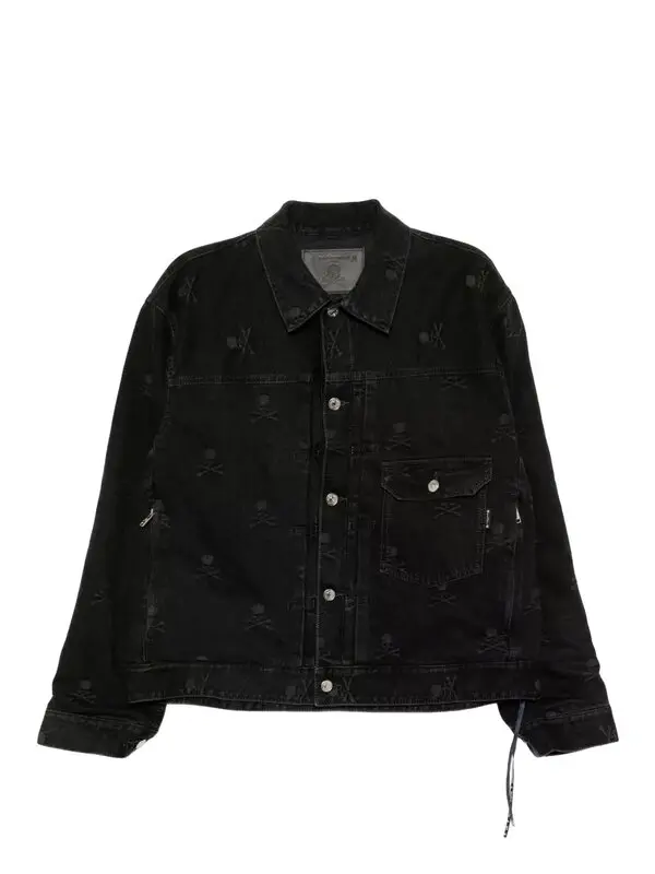 MASTERMIND WORLD Monogram Denim Jacket - Black