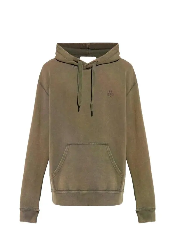 MARANT Embroidered-logo Hoodie - Brown