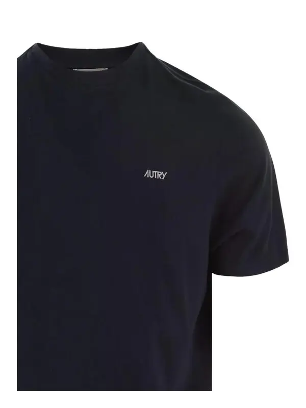 AUTRY Logo-detail Cotton T-shirt - Blue