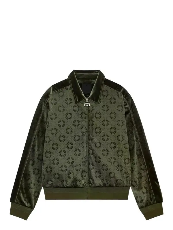 Givenchy 4g Velvet Bomber Jacket - Green