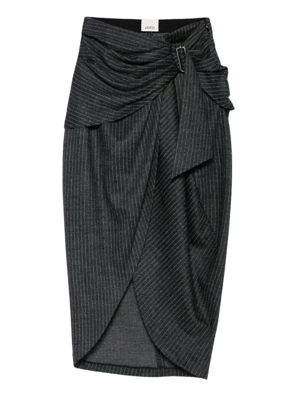 Isabel Marant Reilly Pinstripe Skirt - Grey