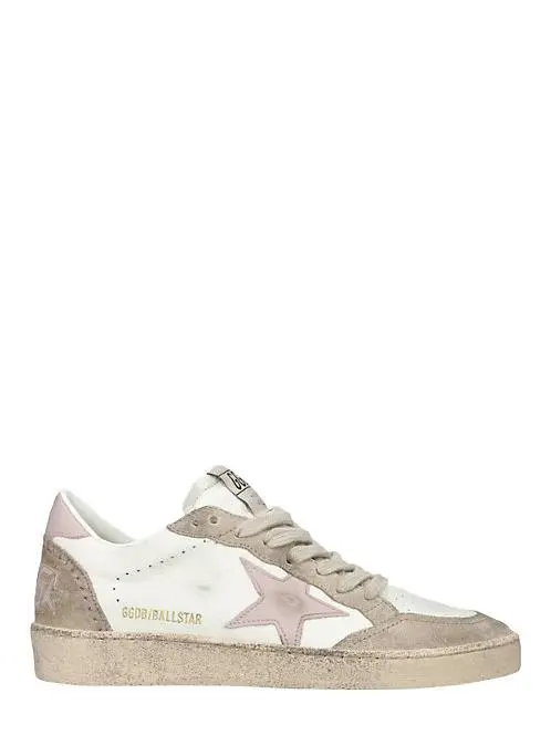 GOLDEN GOOSE Ball Star Leather And Suede Low-top Trainers - White/comb