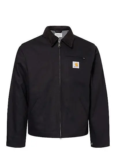 Carhartt Work In Progress Detroit Logo-patch Cotton Jacket - Black / Black