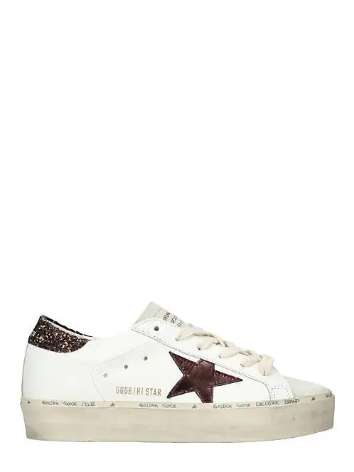 GOLDEN GOOSE Hi Star Leather Low-top Trainers - White/comb