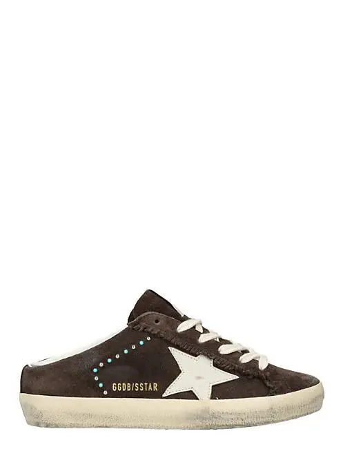 GOLDEN GOOSE Super-star Sabot Suede Low-top Trainers - Brown