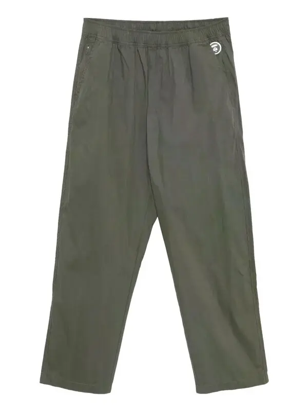 AAPE BY *A BATHING APE® Logo-plaque Trousers - Green