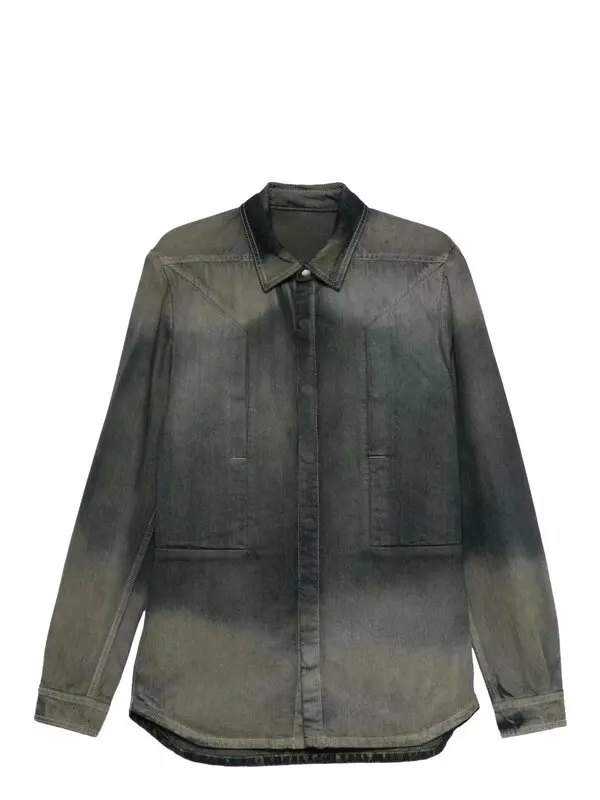 Rick Owens Button-down Denim Shirt - Grey