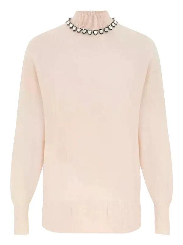 Zimmermann Crystal-embellished High-neck Sweater - White