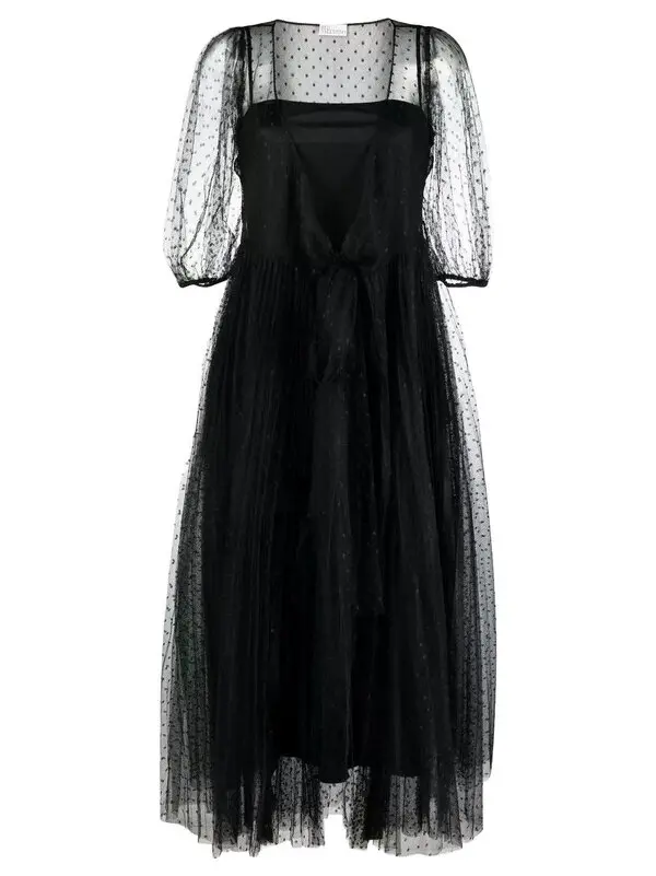 Red Valentino Tulle Midi Dress - Black