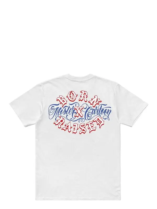 BORN X RAISED X Mister Cartoon Rocker Tee Shirt - White