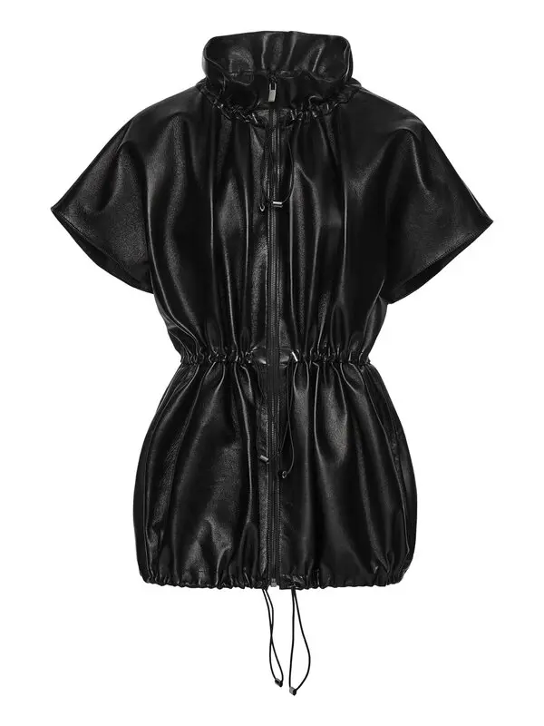 Magda Butrym Kimono Leather Jacket - Black