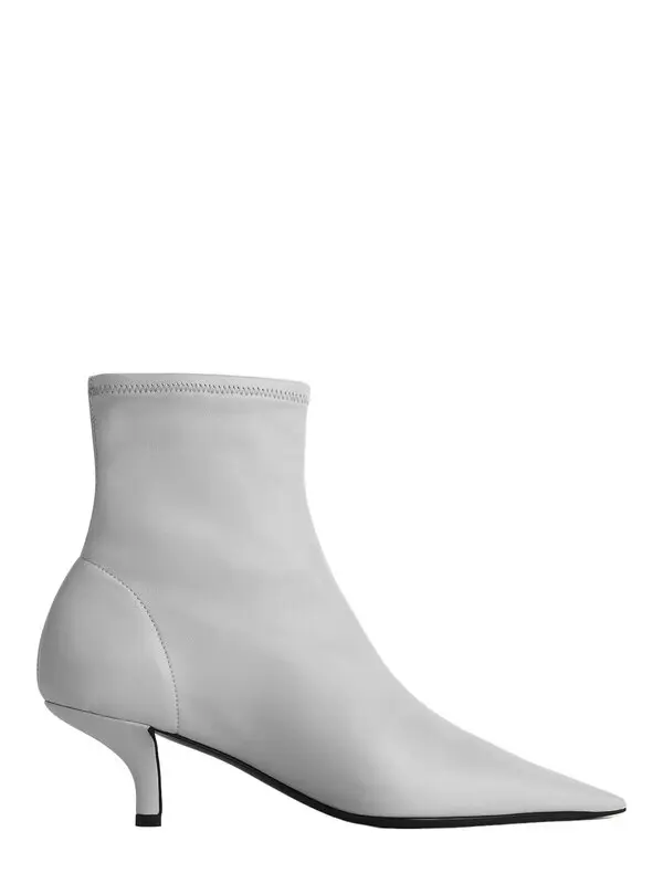 TOTÊME Nappa Heeled Sock Boots - Light Grey