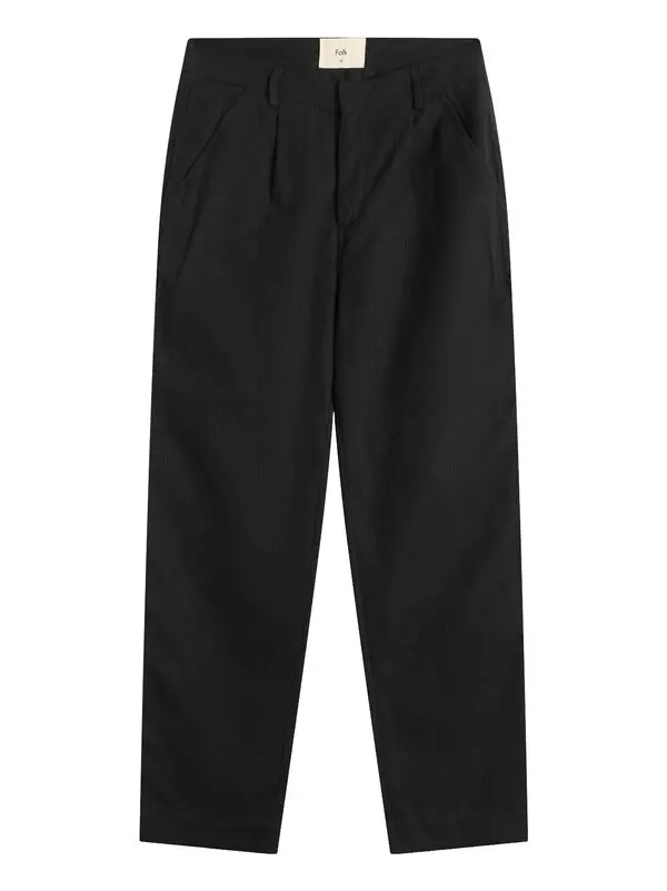Folk Signal Pant - Soft Black Brushed Stripe