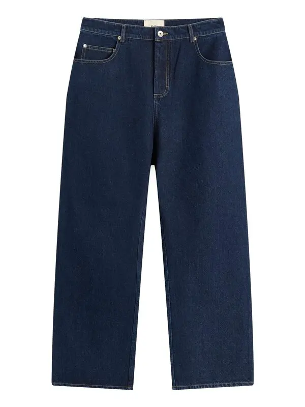 Folk Barrel Leg Jean - Deep Denim