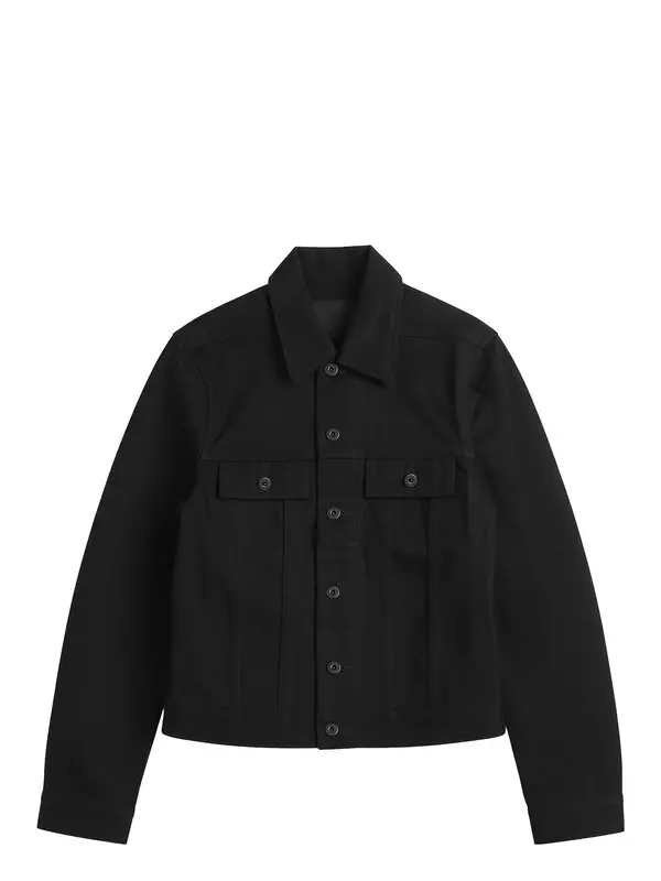 Rick Owens Denim Trucker Jacket - Black