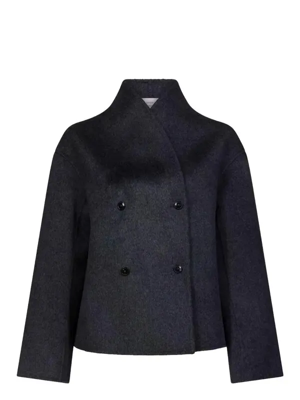 Loulou De Saison Meyer Double-breasted Wool-blend Jacket - Anthracite Melange
