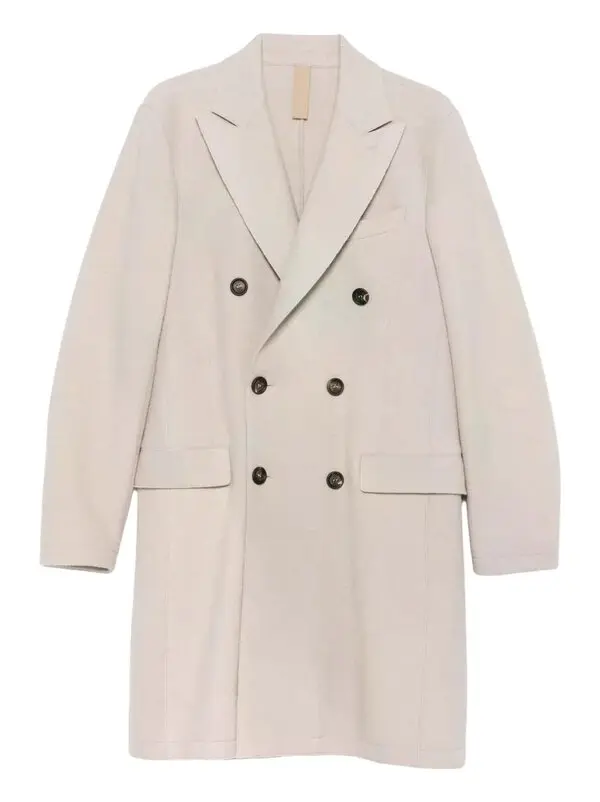 Eleventy Double-breasted Coat - Neutrals