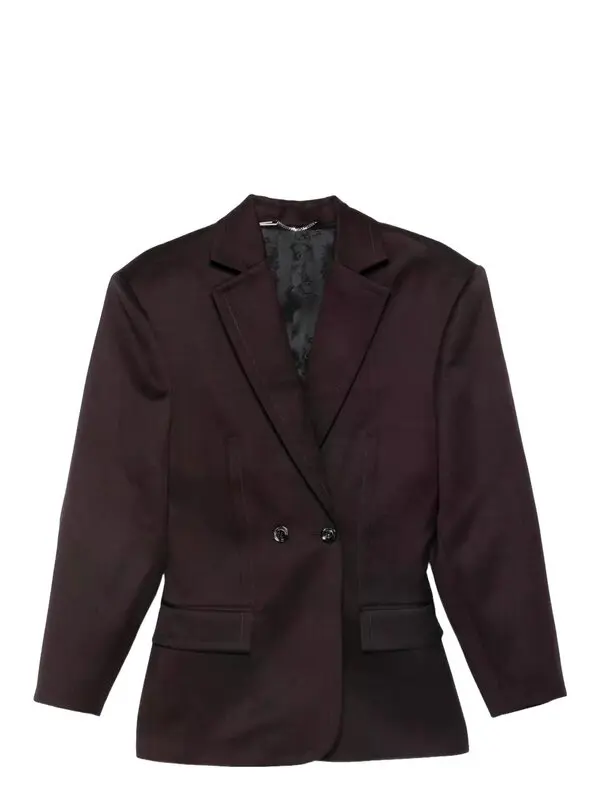 Magda Butrym Double-breasted Pinstripe Blazer - Purple